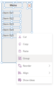 Power Apps: Design | Hover Menu | console.log('Charles');