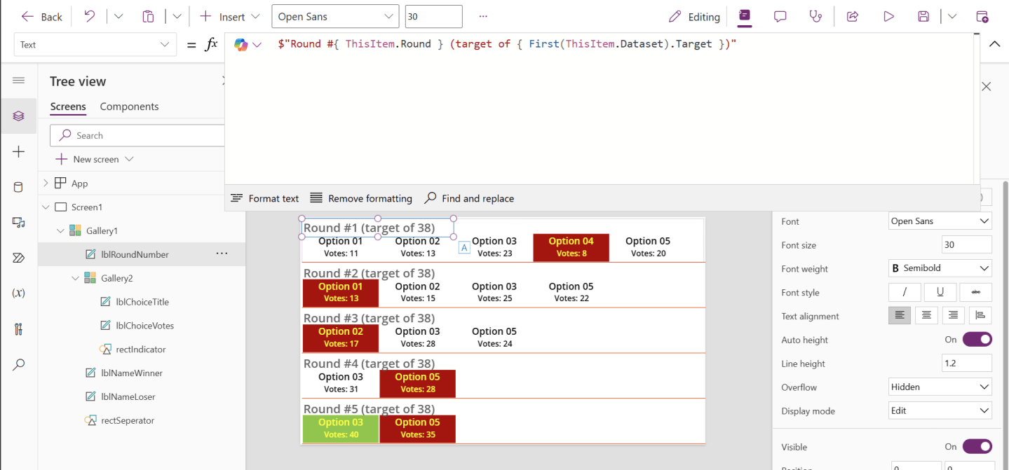 Power Apps: Canvas App | Ranked Choice Voting (RCV) | console.log ...