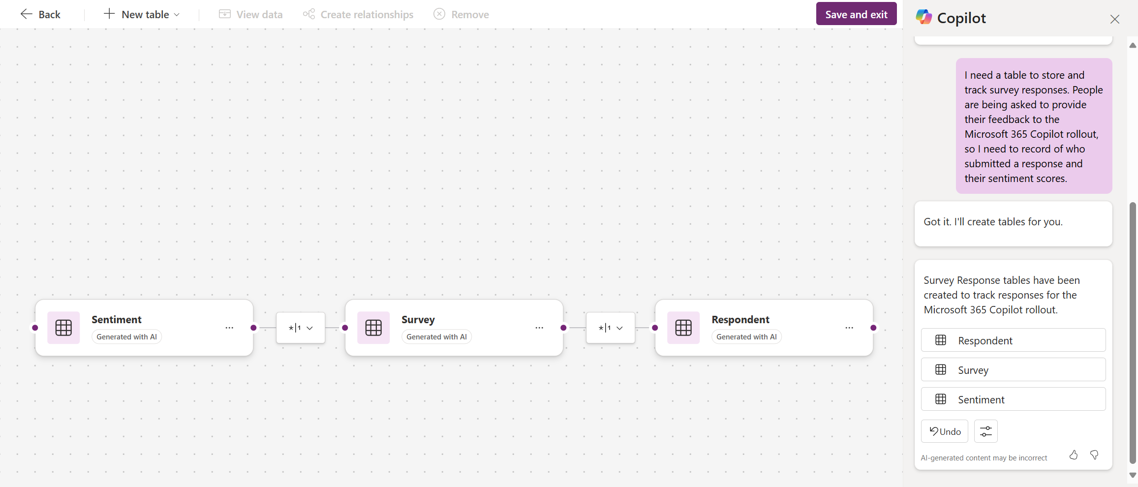 Microsoft Dataverse: Table Designs w/ Copilot | console.log('Charles');