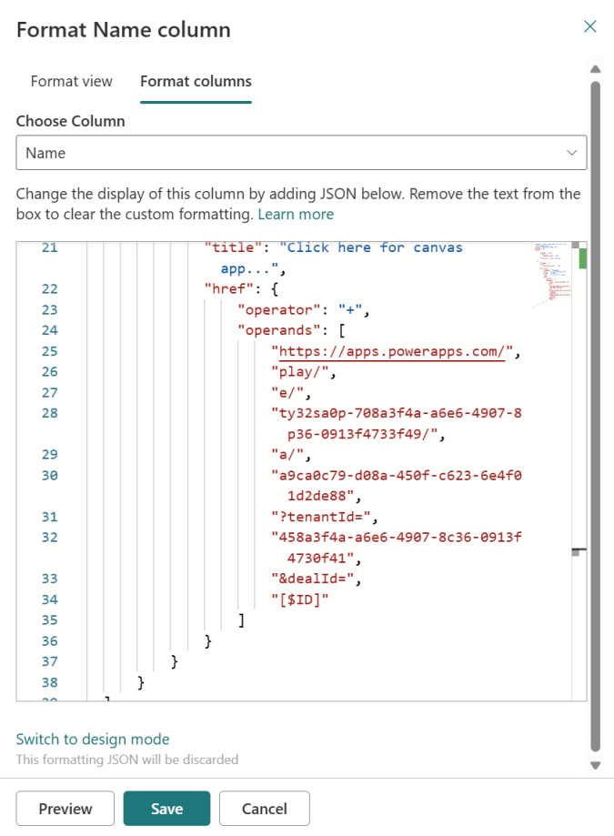 SharePoint Online: JSON Column Formatting | Link to Power Apps ...