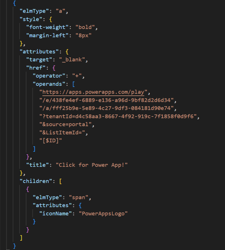 SharePoint Online | Column Links to Power Apps: JSON for Prod + NonProd ...